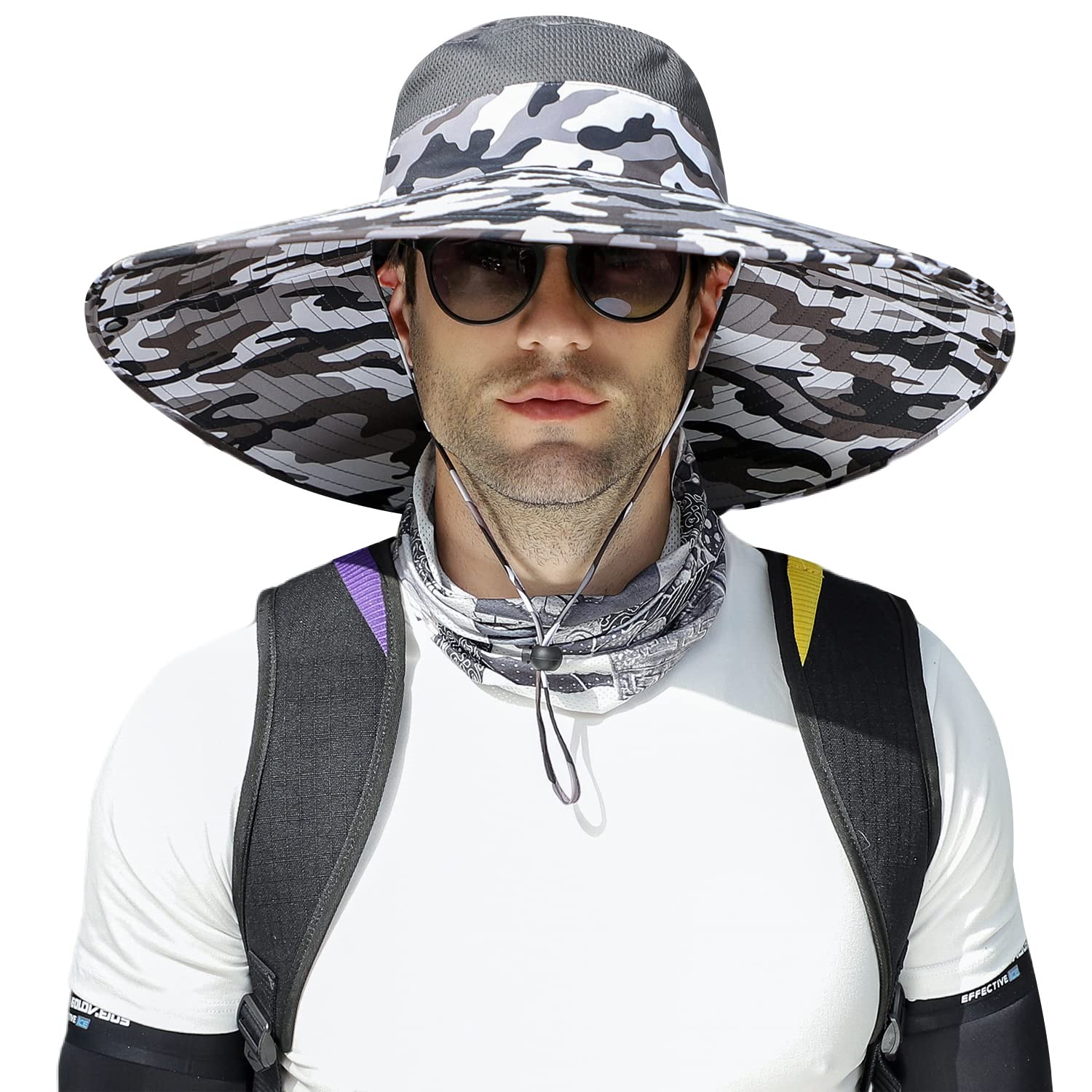 6" Super Wide Brim Sun Hats, Men and Women Bucket Hat for Fishing ...