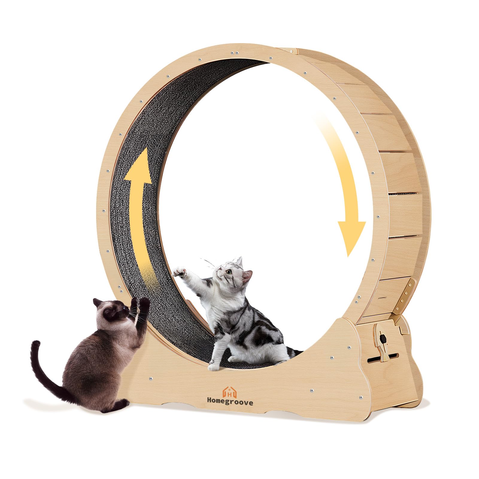 Homegroove Cat Exercise Wheel, 35.4 Inch Cat Wheels for Indoor Cats ...