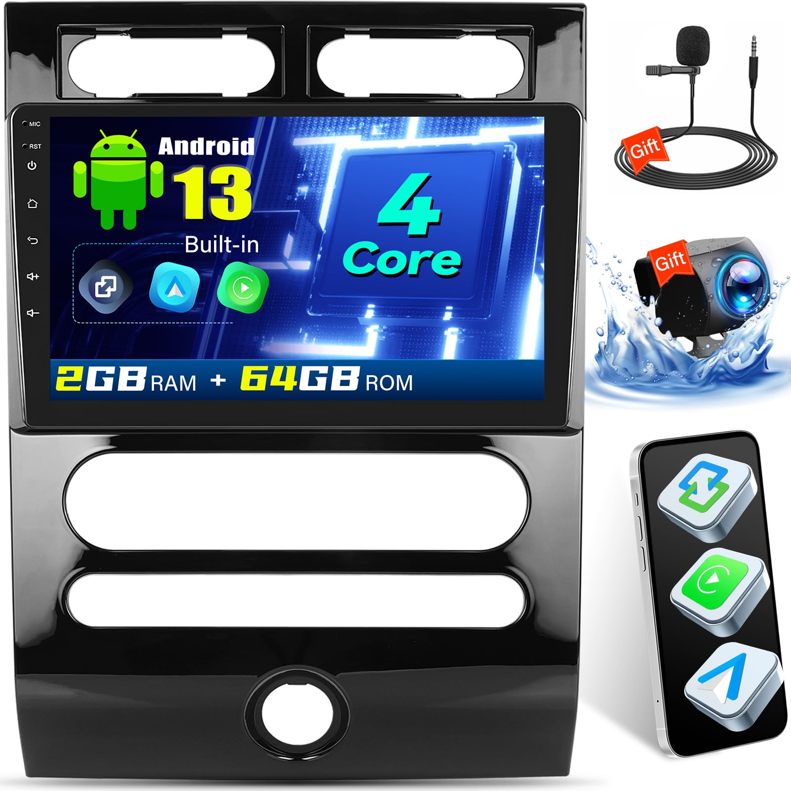 GOHHDL 2+64G Android 13 Car Stereo for Ford Expedition 2006-2017 with ...