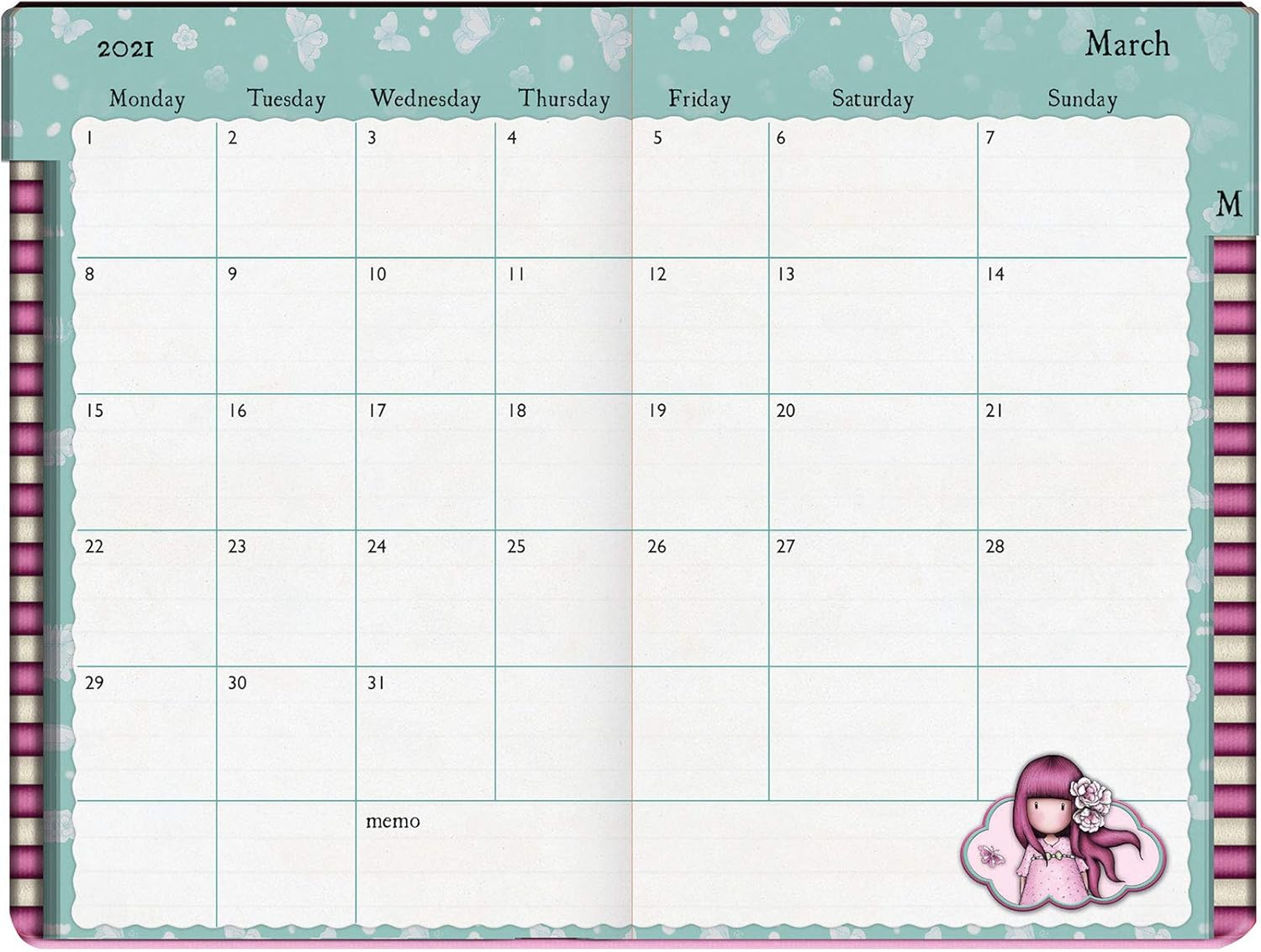 Santoro Gorjuss 2021 Pocket Diary – Cherry Blossom – for Her, for Kids ...