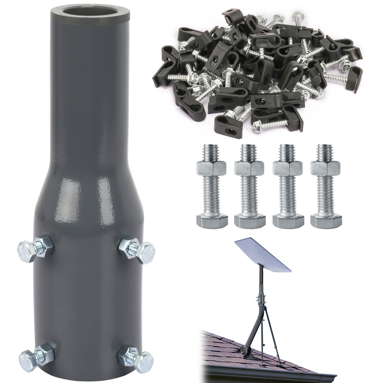 Mount For Starlink V2, Snap-in Pole Adapter for Starlink Gen2, RV Roof ...