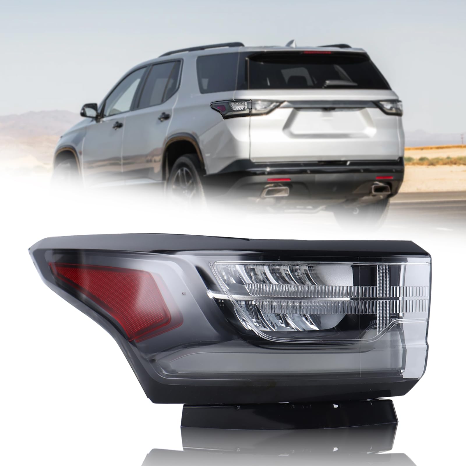 Duolctrams LED Outer Tail Light Rear Lamp Assembly Compatible with 2018 ...