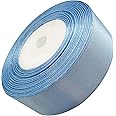 Amazon.com: Satin Ribbon 1 inch Sky Blue Ribbons for Crafts Gift Ribbon ...