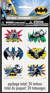 Amazon.com: Batman Temporary Tattoos, 24ct : Toys & Games