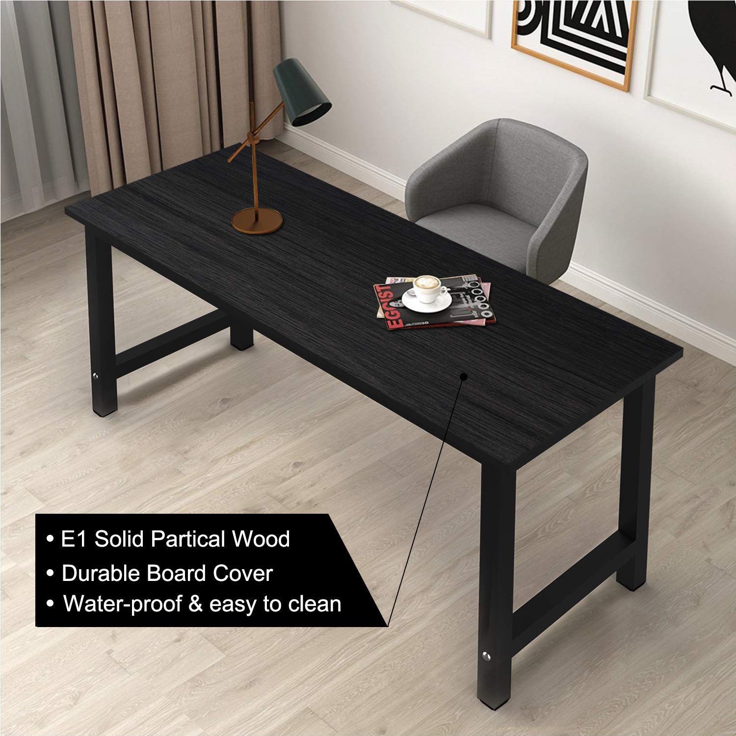 Home Office Desk-63 Inch Large Computer Desk Computer Table for Home ...