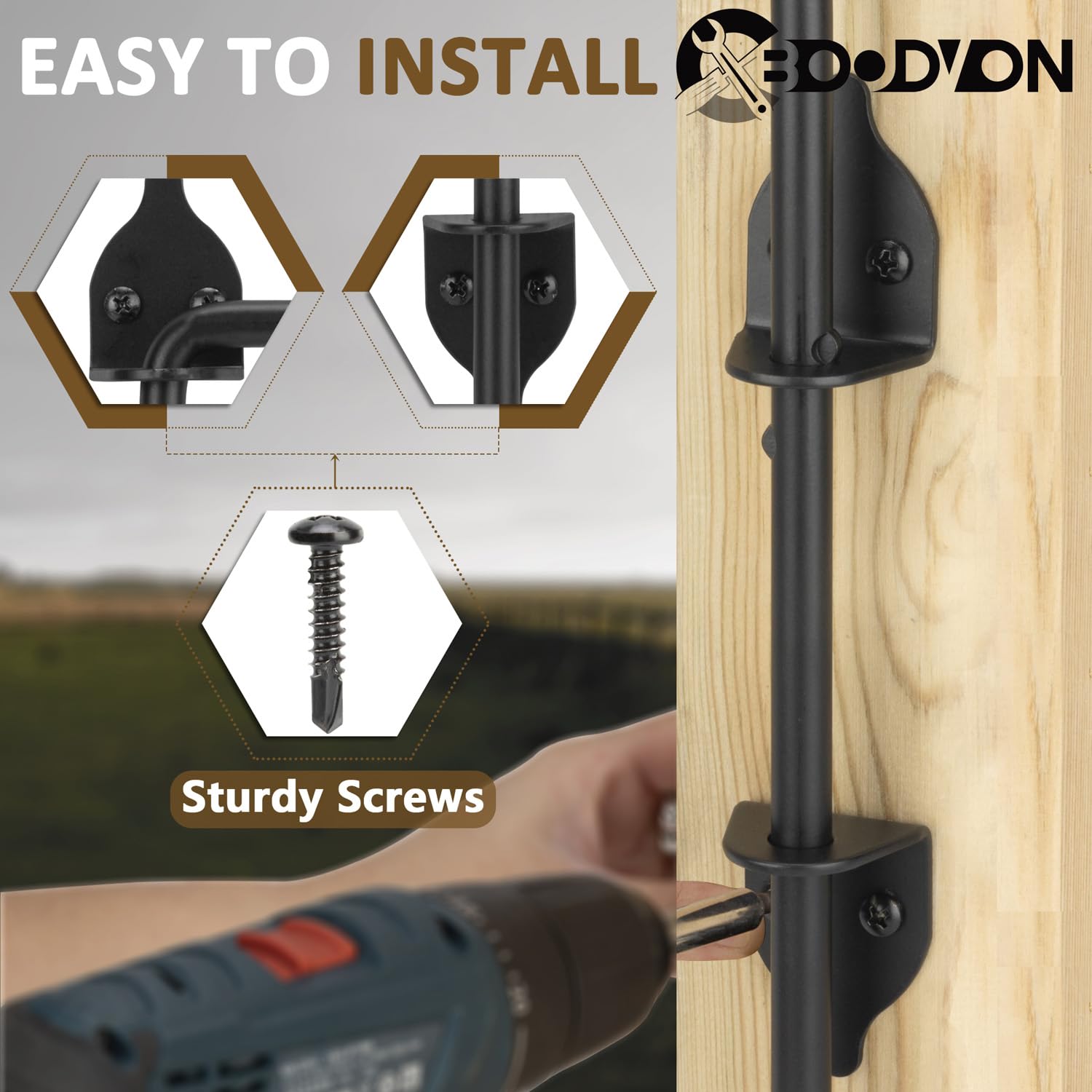 Mua 12 Inch Cane Bolt Gate Drop Rod Heavy Duty Gate Hardware, Gate ...