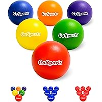 GoSports 6 Inch Soft Skin Foam Playground Dodgeballs - 6 Pack Set ...
