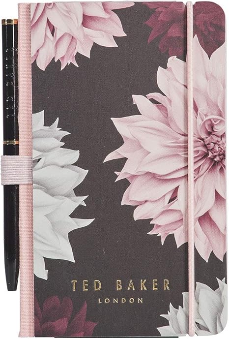 Ted Baker Mini Notebook and Pen - Black Clove Design, TED707: Amazon.co ...