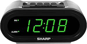 Amazon.com: Sharp Digital Alarm with AccuSet - Automatic Smart Clock ...