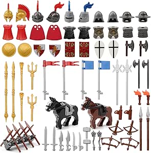 Amazon.com: Feleph Medieval Weapons Pack for Knight Figures 10 Set of ...