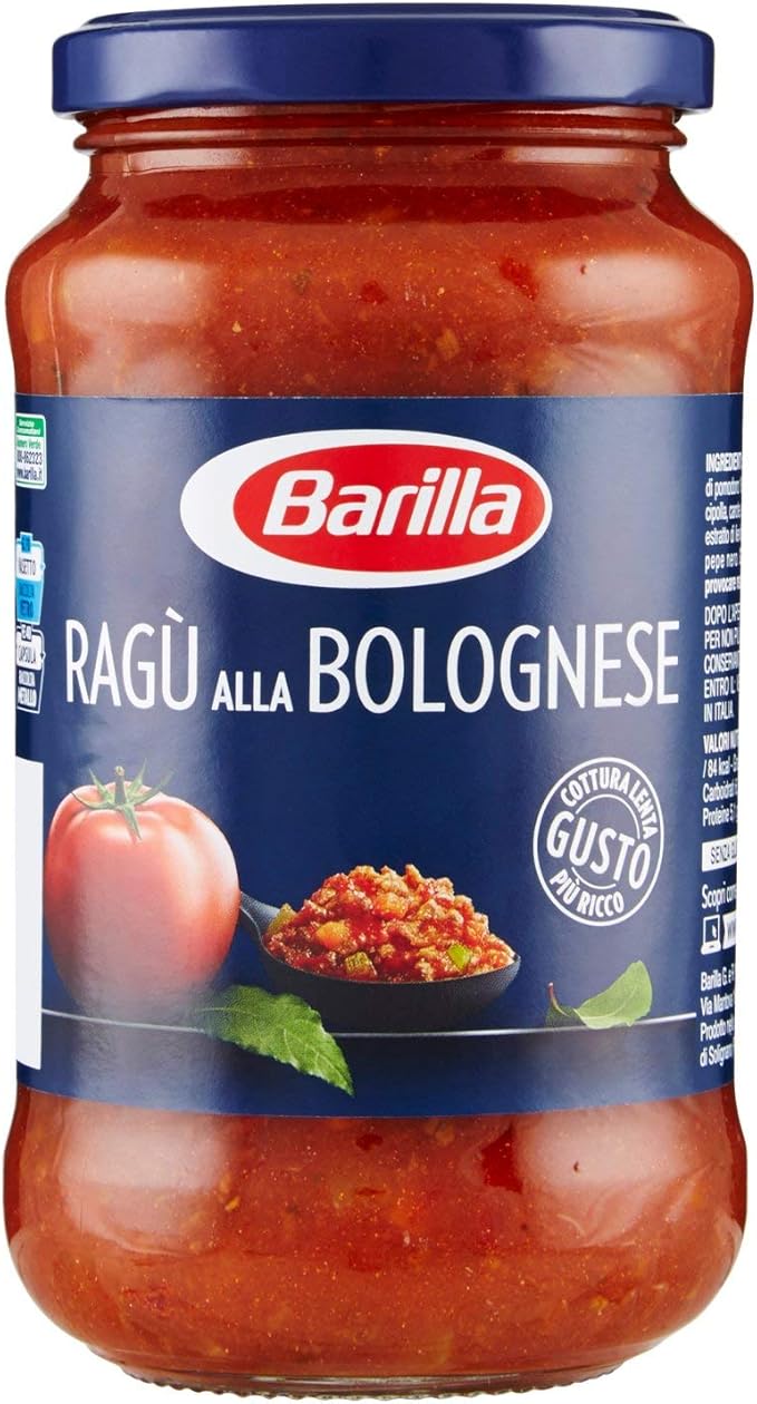 Barilla - Sugo Ragù alla Bolognese - Salsa Pronta al Pomodoro Italiano ...