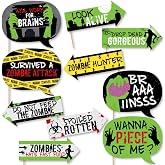 Amazon.com: Big Dot of Happiness Zombie Zone - Halloween or Birthday ...
