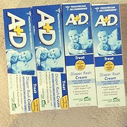 Amazon.com: A+D Diaper Rash Cream, Dimethicone Zinc Oxide Cream, 4 oz ...