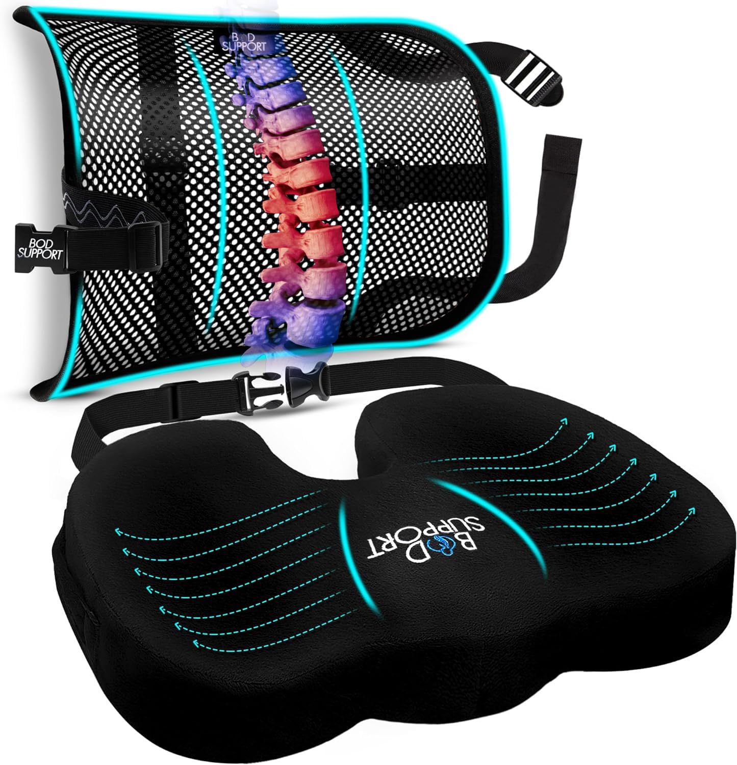 Mua Bod Support Seat Cushions for Office Chairs with Lumbar Support ...