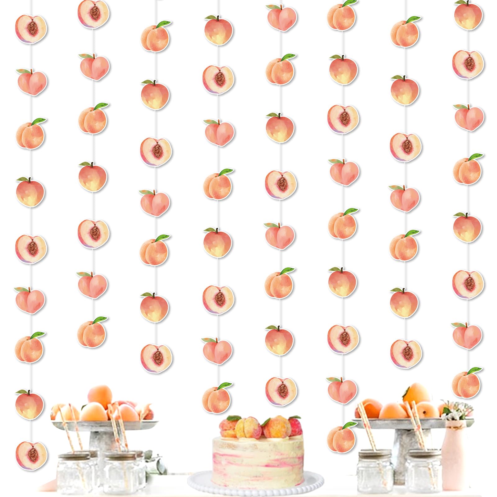 Kreatwow One Sweet Peach Birthday Decorations Peach Party Banner ...