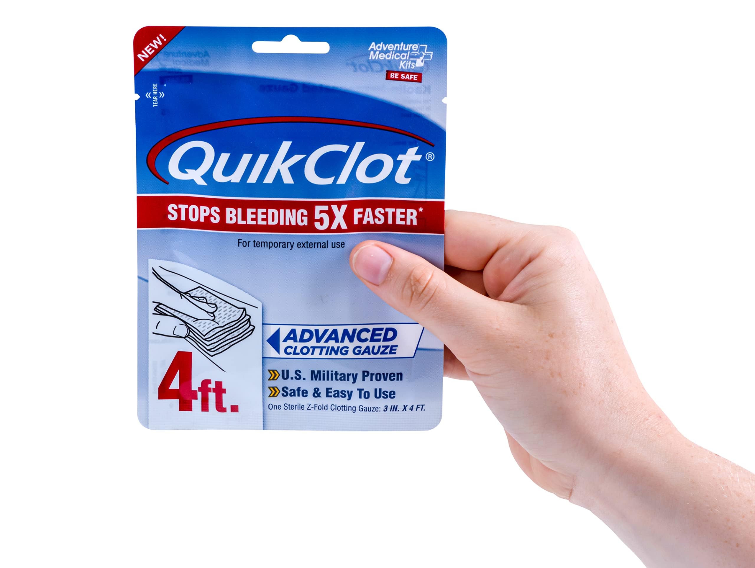 Mua Medical Kits QuikClot Advanced Clotting Gauze - Flexible Hemostatic ...