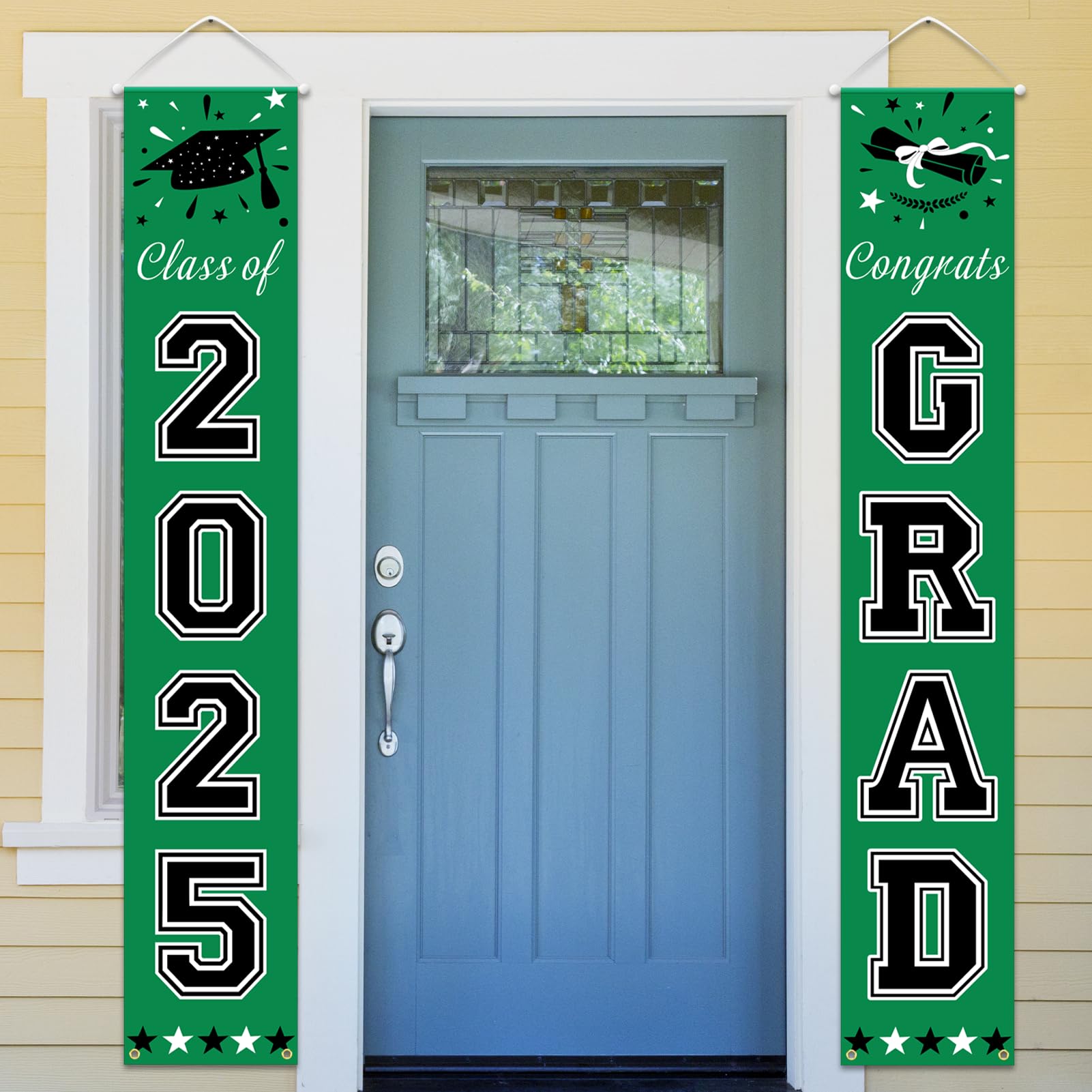 DAZONGE Green Graduation Decorations 2025 - Class of 2025 Porch Banner ...
