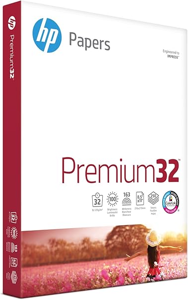 HP Paper, Premium Choice Laserjet, 32lb, 8.5x11, Letter, 100 Bright ...
