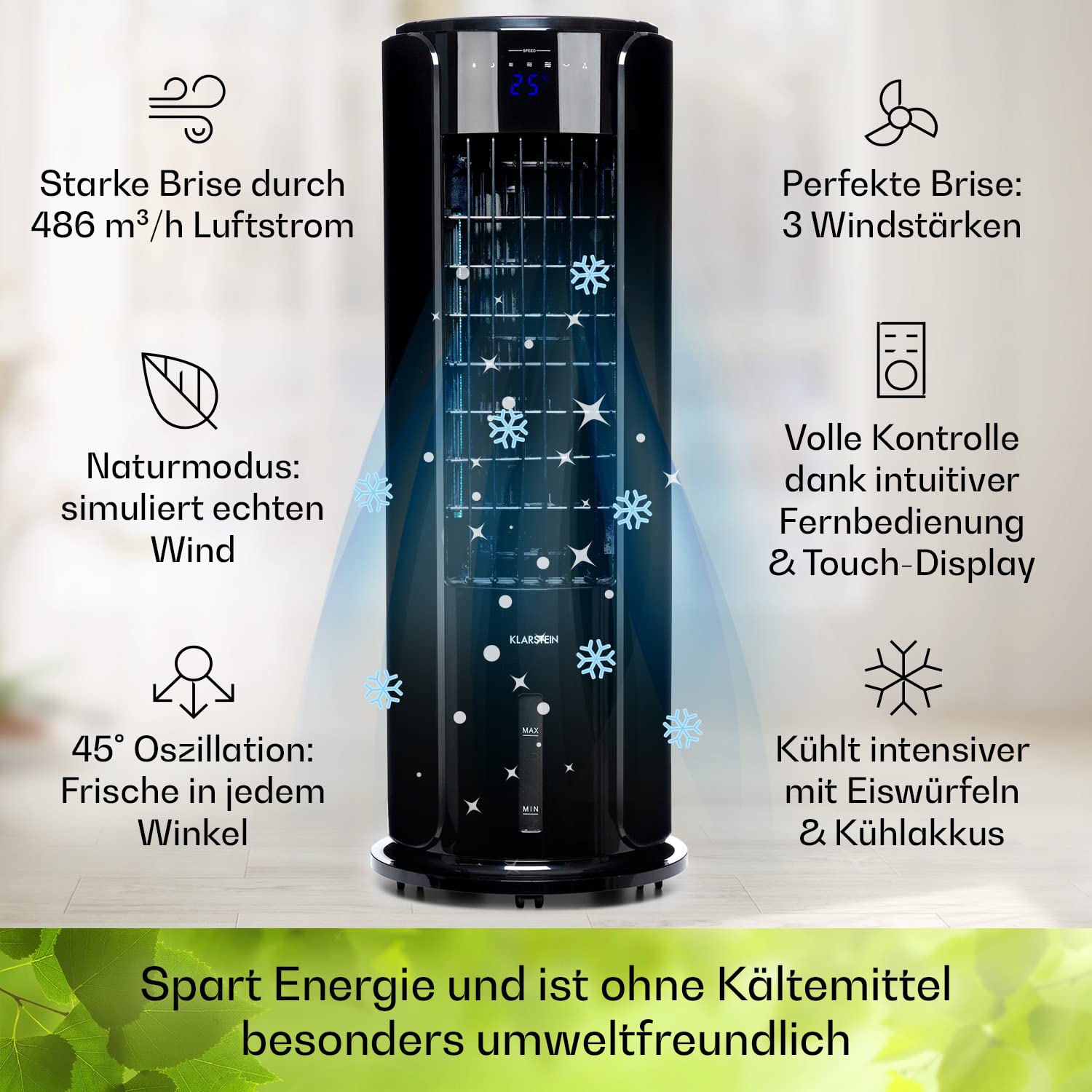 Mua Klarstein Air Cooler with Water Cooling, 4-in-1 Room Cooler ...