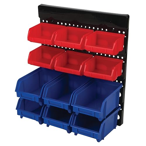 Performance Tool W530 Wall Mount Bin Rack System with 12 Bins for ...