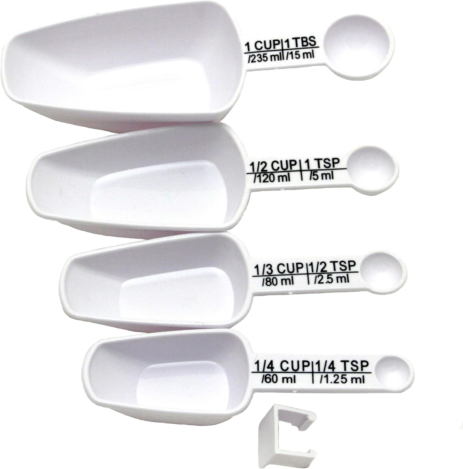 Amazon.com: Chef Craft Spoon Combo Measuring Scoop, One Size, White ...