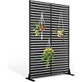 Amazon.com : Metal Privacy Screen with Stand 72" H×47" W Outdoor ...