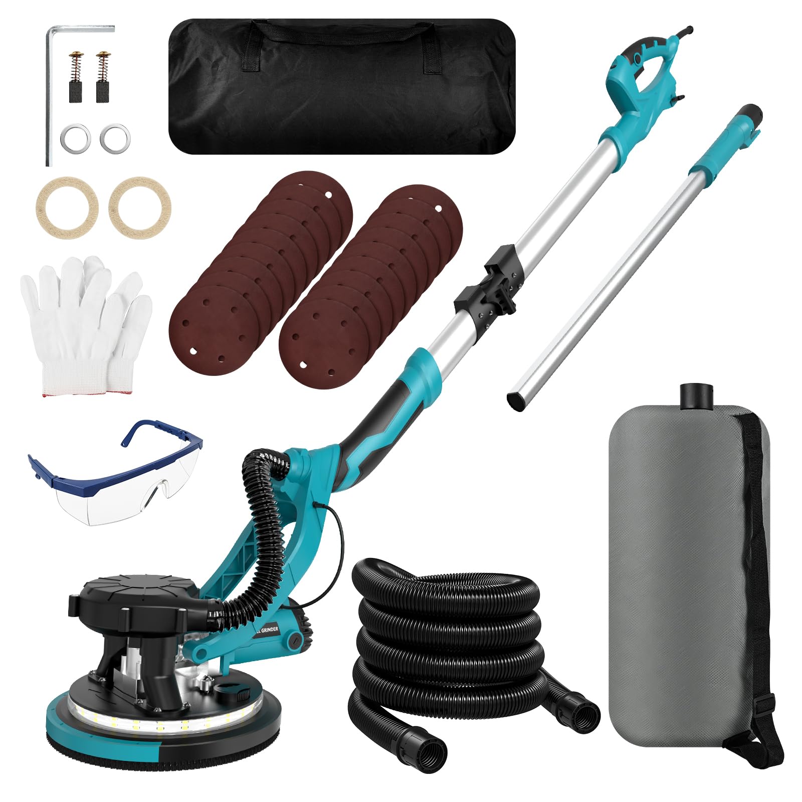 Drywall Sander, 1250W 11.5-Amp Electric Drywall Sander with Vacuum ...