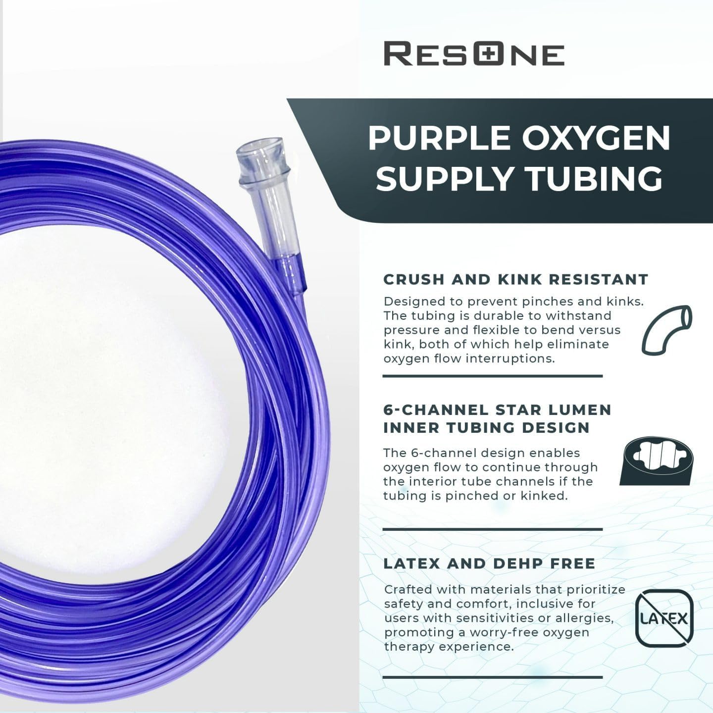 Mua ResOne 5pk 25Ft Oxygen Supply Tubing, Crush Resistant, Standard ...