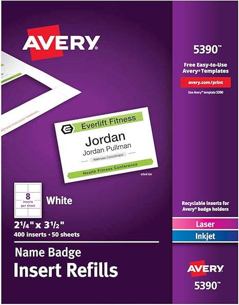 Avery 5390 Name Badge Template TUTORE ORG Master Of Documents