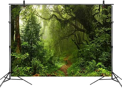 Amazon.com : LB 7X5ft Jungle Forest Backdrop Vinyl Tropical Rainforest ...