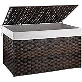 Amazon.com: OIAHOMY Storage Basket with Lid, 42.3 Gallon (160L) Blanket ...