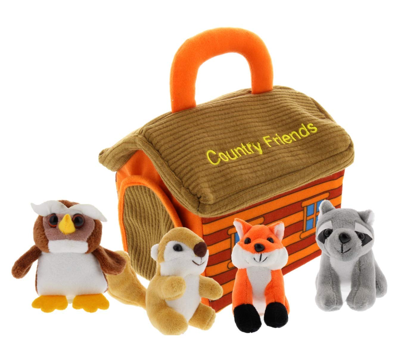 Mua Plush Woodland Animals with Country House Carrier for Kids- 5pc ...