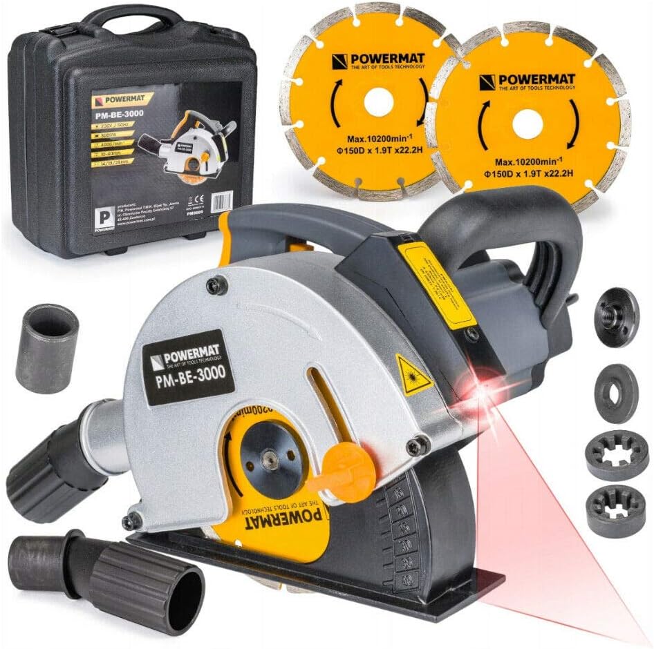 Electric Wall Chaser 3000w Laser Guided 150mm Disc/Hard Case ...