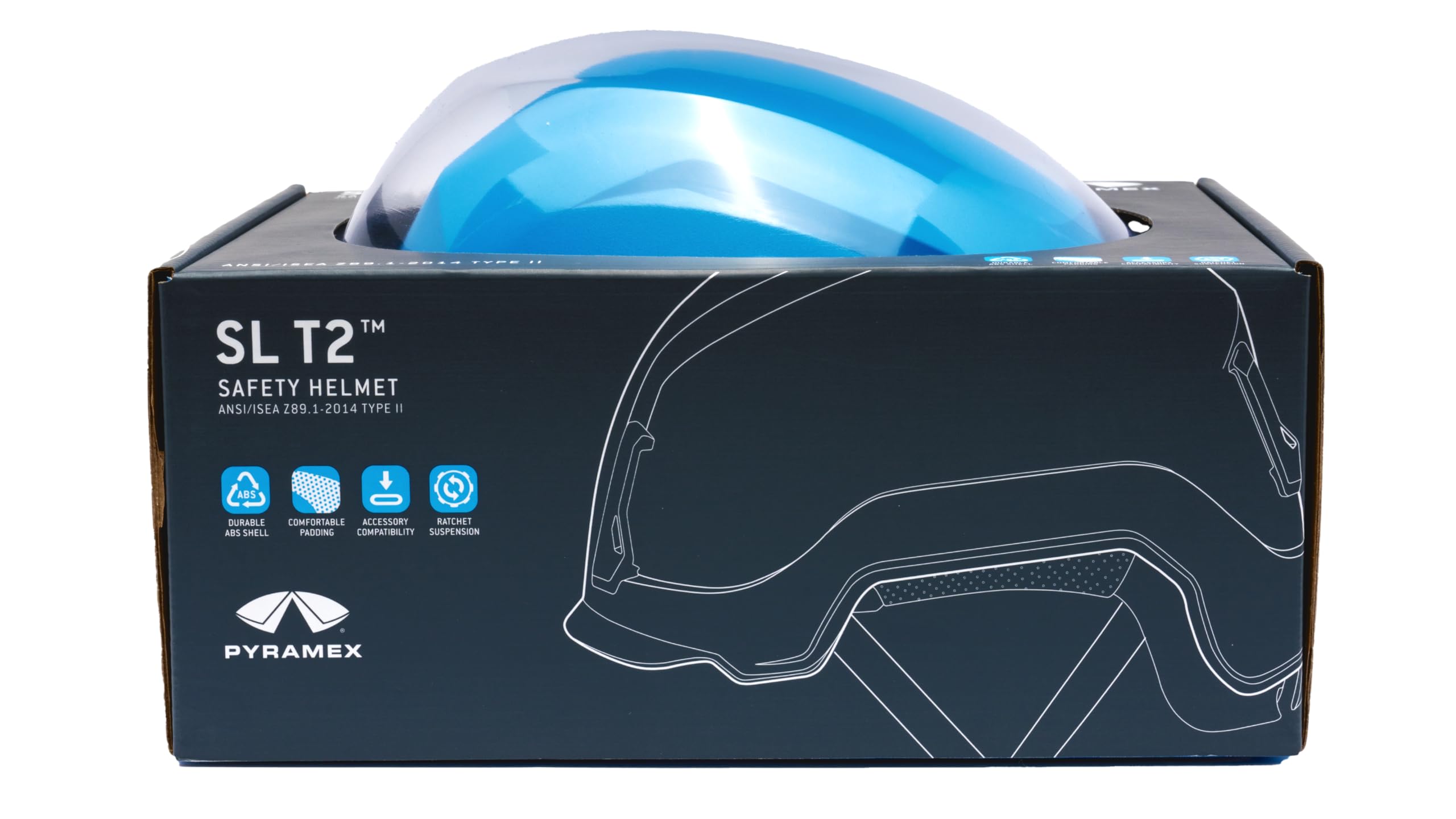 Pyramex SL T2 Type II Series Safety Helmet Black Vented on Galleon ...