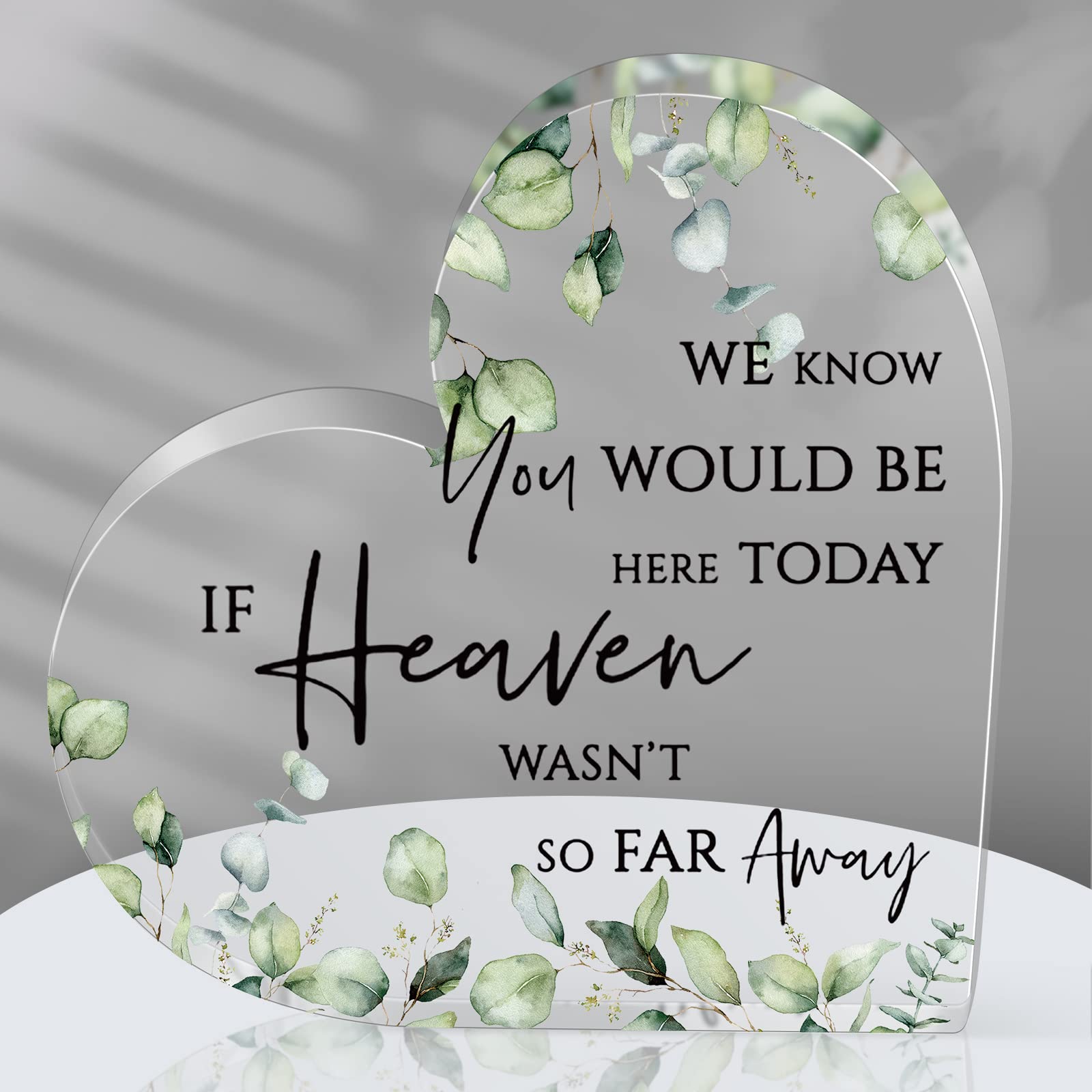 Memorial Table Sign for Wedding Acrylic Heart in Loving Memory Sign ...