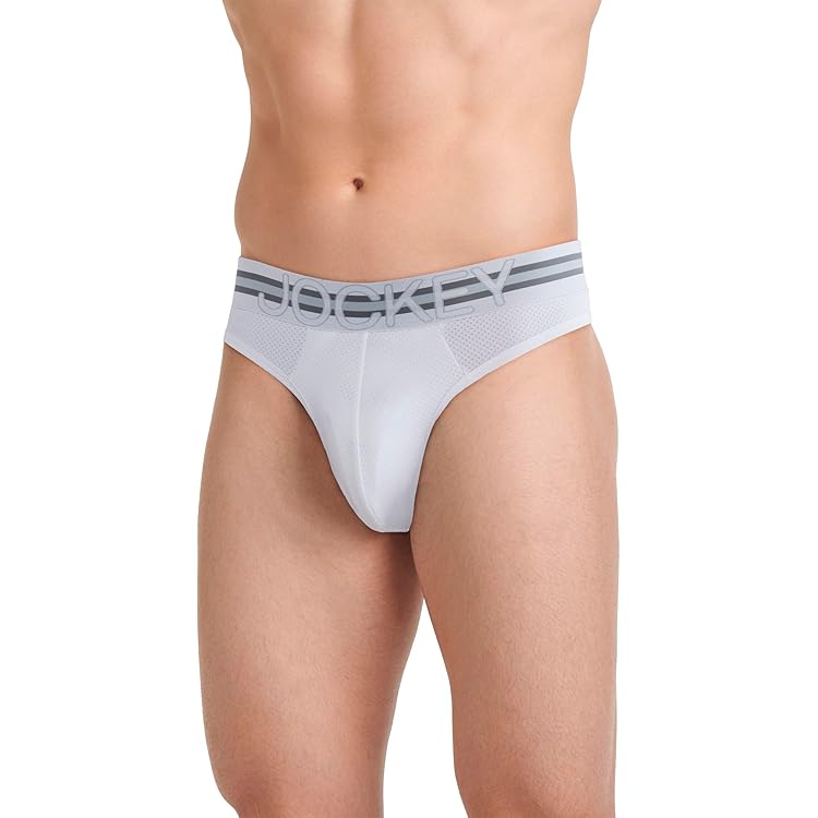 MeUndies Mens Pouch Front Thong Arctic Chill Small at Amazon Men's