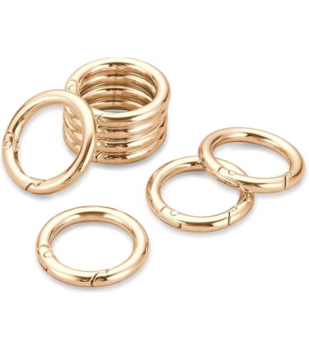 Key Ring Clips 4pcs Brass Screw Lock Keychains With Rings - Gold Key ...