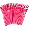 Amazon.com: Hot Pink Plastic Forks (50 Pieces) - Hot Pink Forks for ...