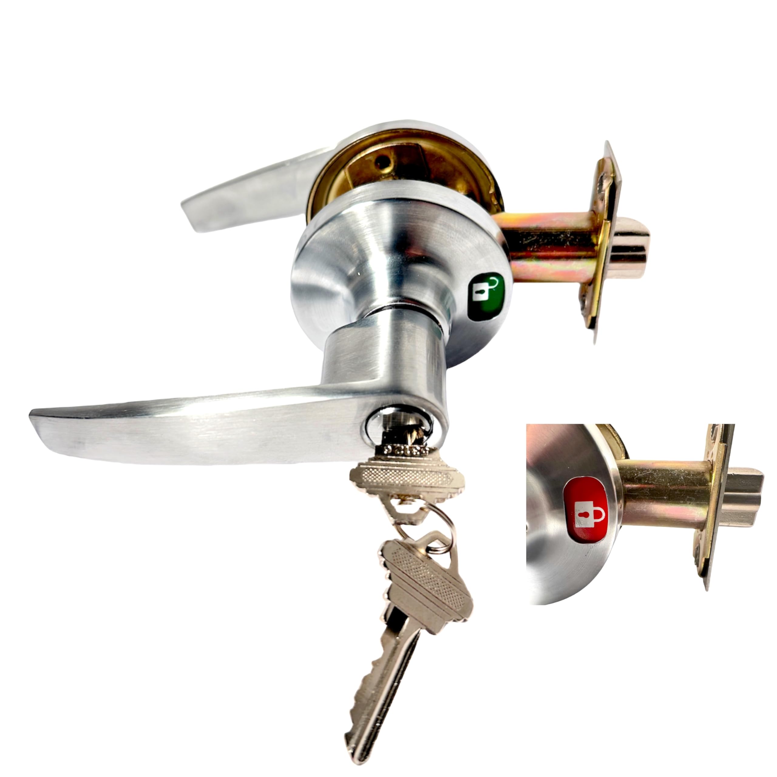 Commercial Bathroom Door Handle Lock, Indicator Color Commercial Public ...