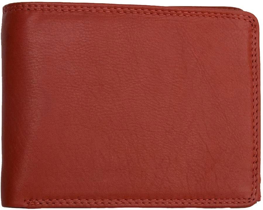 Men’s red Soft Genuine Leather Wallet Without Any Logos or Markings ...