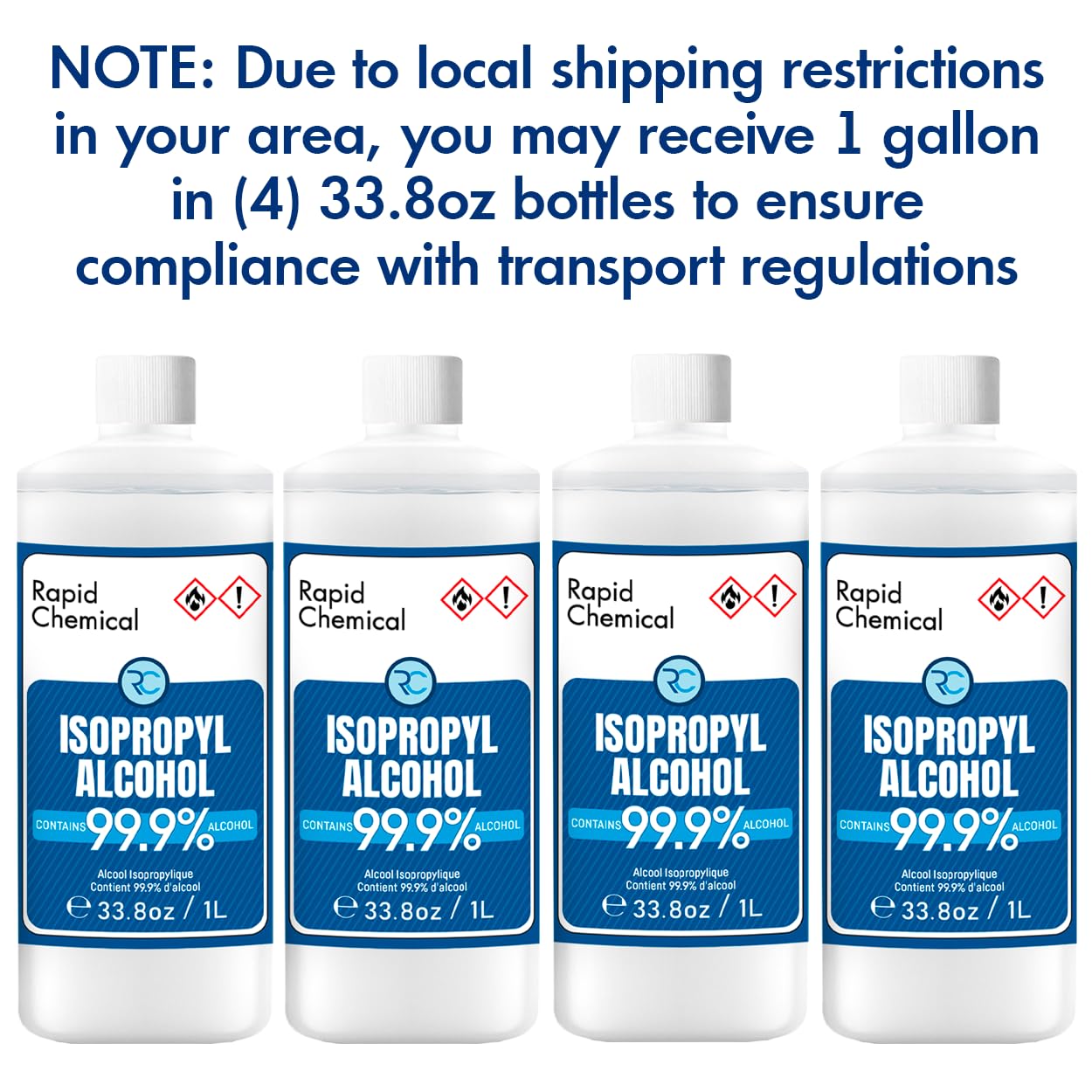 Mua 99% Isopropyl Alcohol - USP Grade - 99 Percent IPA Alcohol - 4 Pack ...