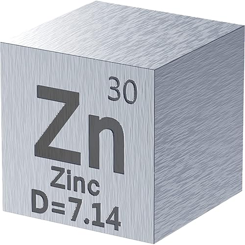 Zinc Cube - Metal Element Cubes - Laser Engraved Density Cube Set for a ...