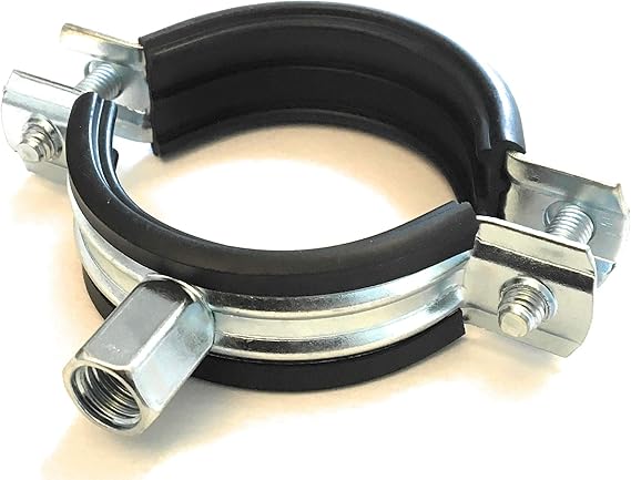 50mm - Rubber Lined Pipe or Flue Bracket - Professional & Robust ...