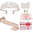 Amazon.com: 24th Birthday Decorations for Women Including 24th Birthday Sash for Women, Tiara ...