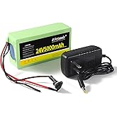 Amazon.com: 24V 5Ah Lithium Battery with 29.4V 1A Charger, 24 Volt ...