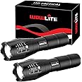 Tactical Flashlight, Wowlite Ultra Bright XML T6 LED Torch with 5 Light Modes & Adjustable Focus ...