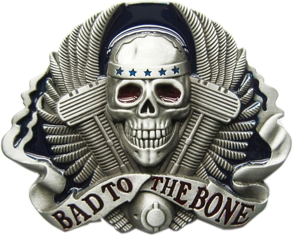 New Vintage Enamel Skull Belt Buckle BUCKLE-SK038 also Stock in US ...