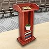 FixtureDisplays® 22 X 15 X 43" Podium Wood Deluxe Reception Lectern ...