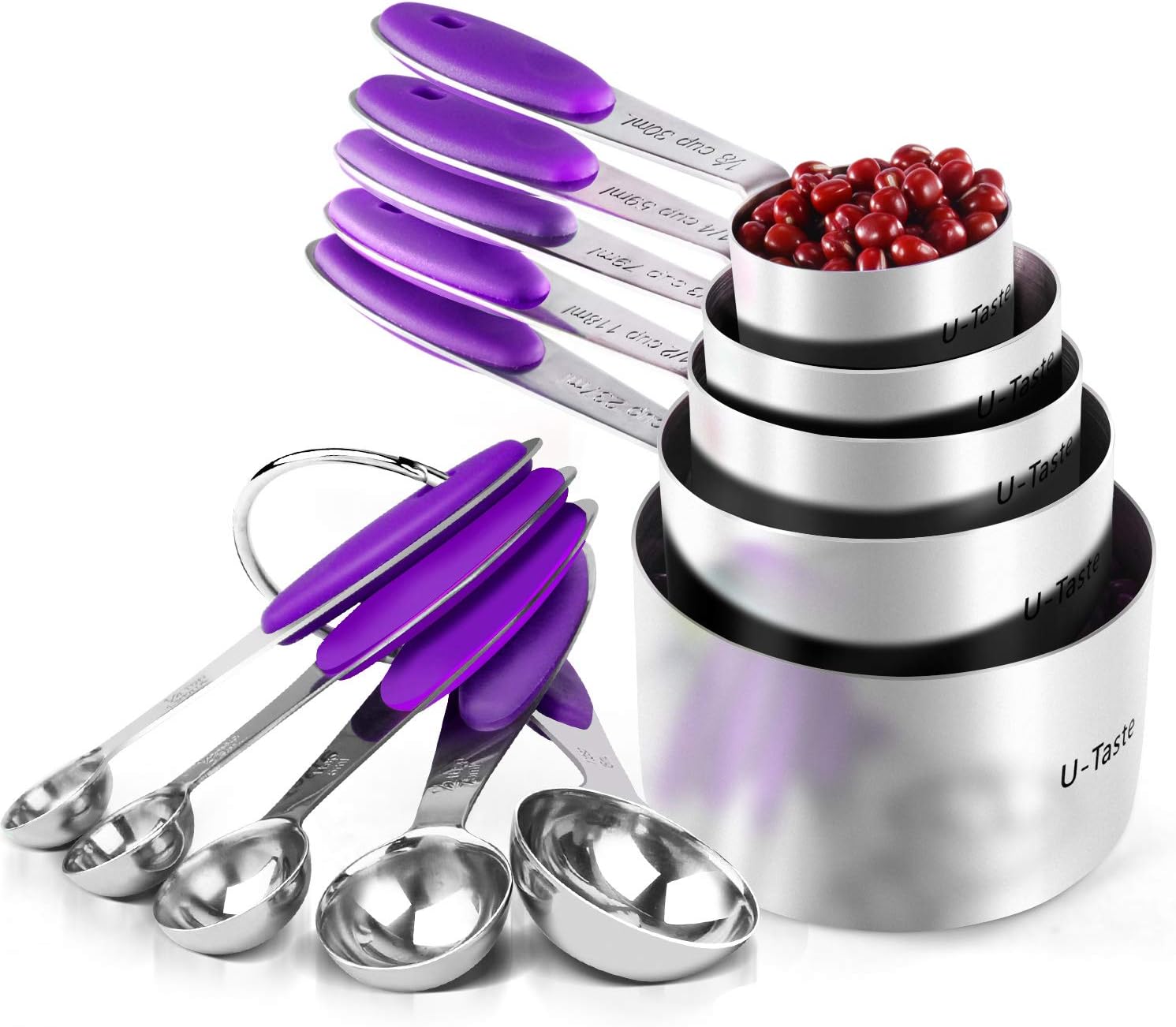 Measuring Cups U Taste 18 8 Stainless Steel Measuring Cups And Spoons 