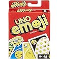 Amazon.com: Mattel Games UNO Emoji Card Game for Kids, Adults, Families ...